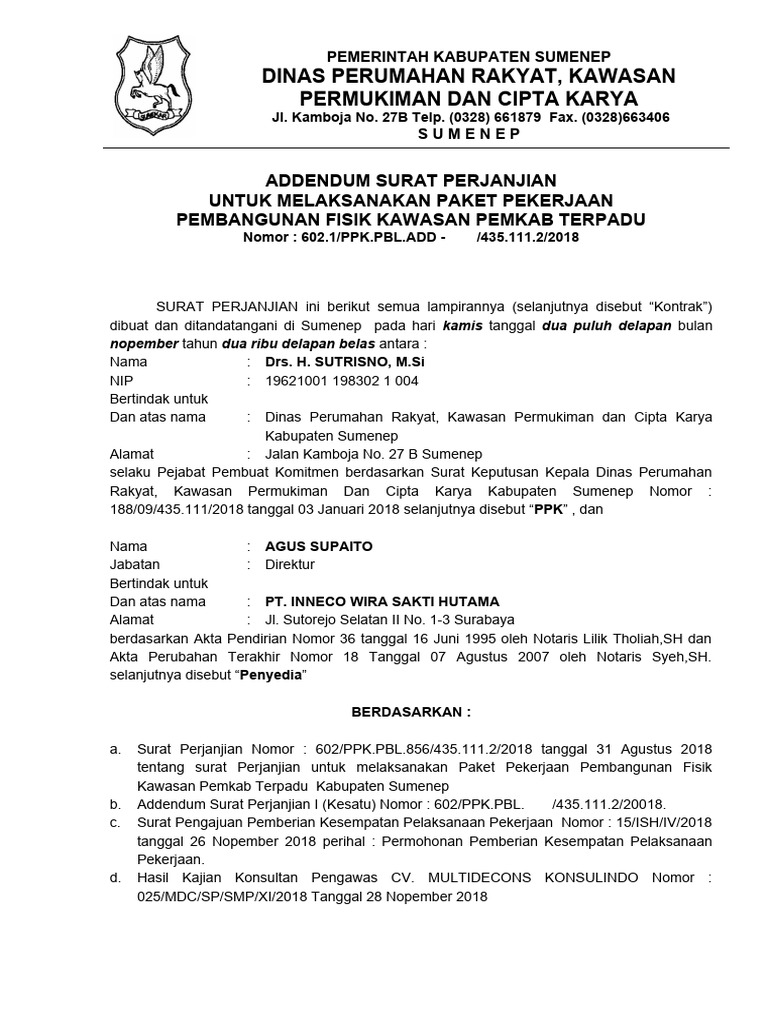 Addendum Pemberian Kesempatan | PDF