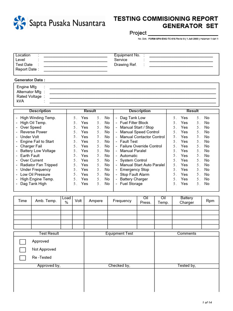 Form Test Comm Elektrik Rev1 | PDF | Transformer | Battery Charger