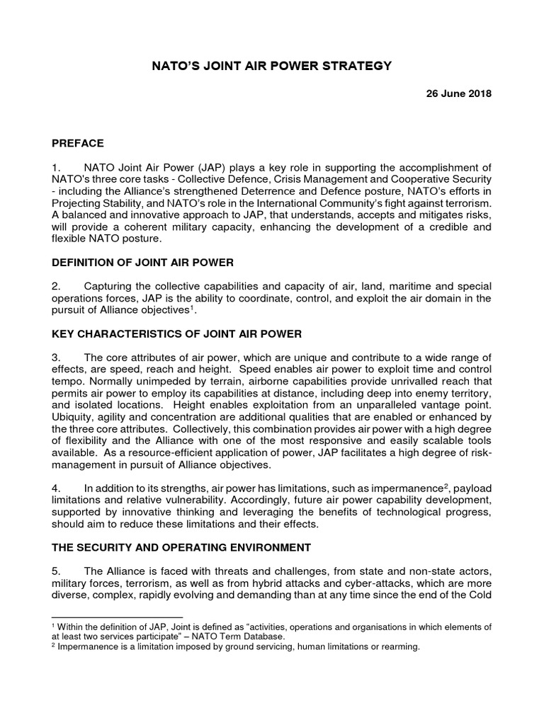 Joint Air Power Strategy | PDF | Logistics | Interoperability
