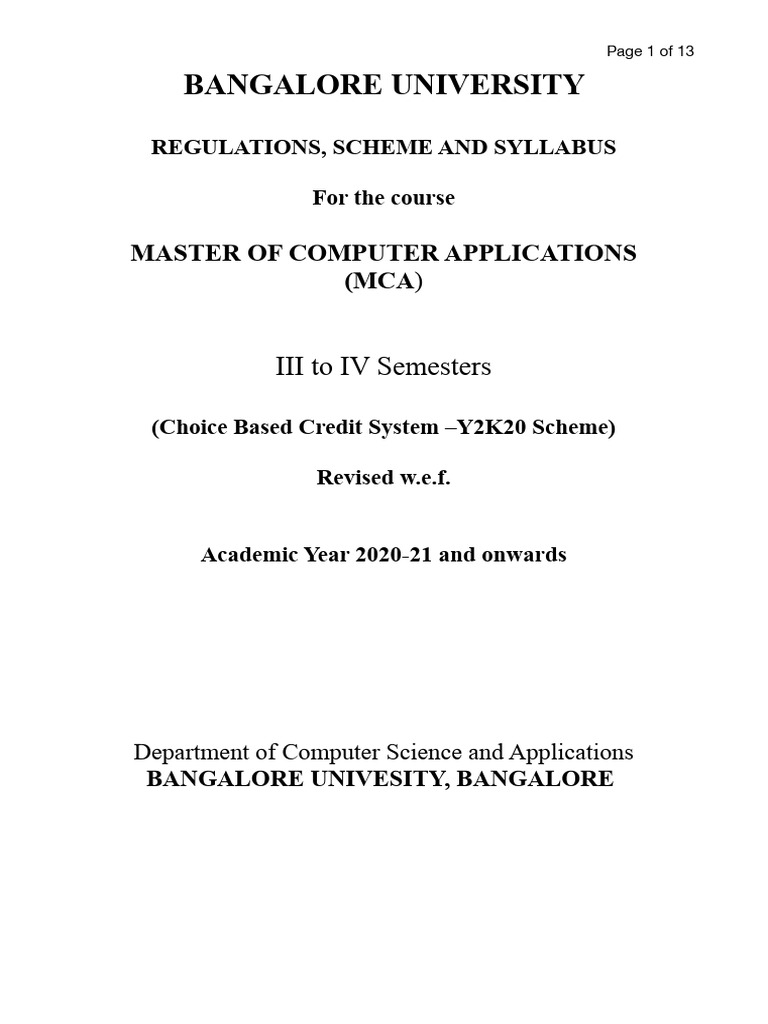 Syllabus MCA III IV Sem 23112021 | PDF | Ajax (Programming) | Cloud Computing