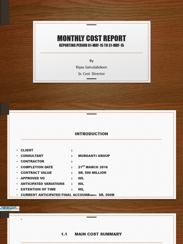 Cost Report | PDF | Economies | Business