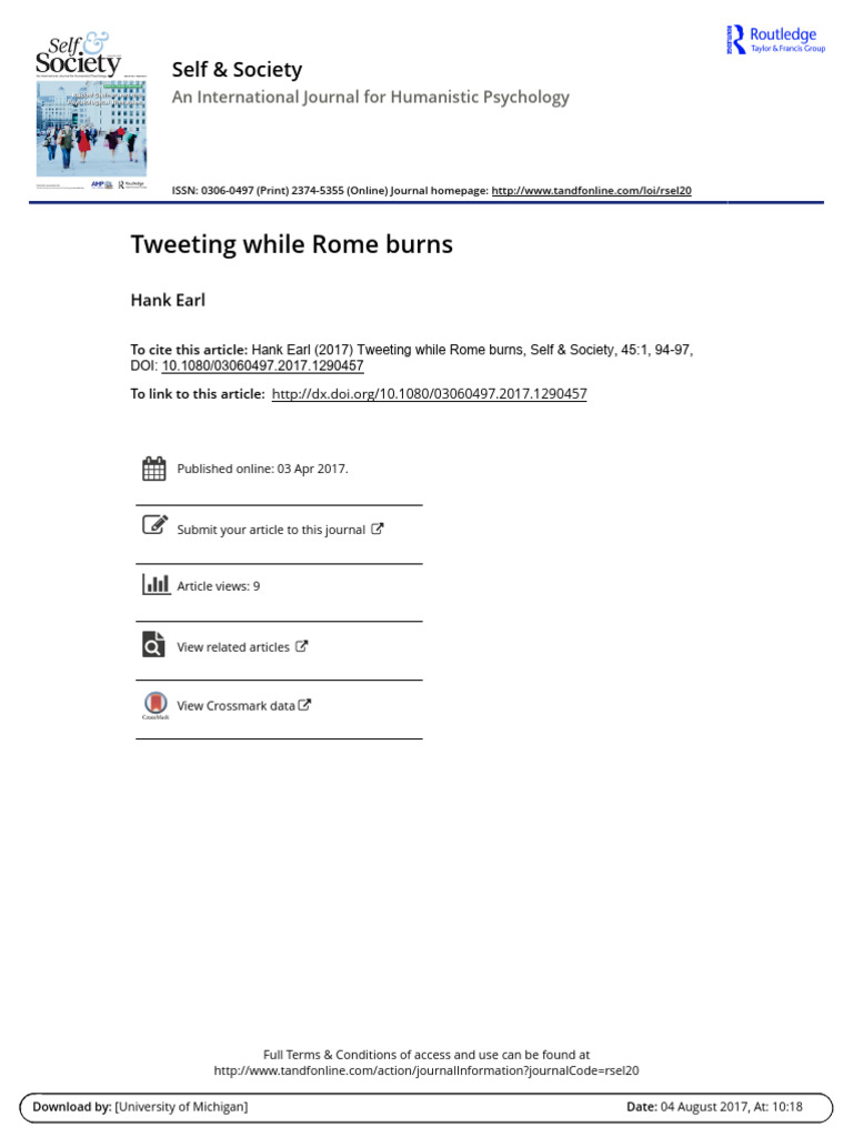 Twitting While Roma Burns 2017 | PDF | Muammar Gaddafi | Suicide Attack