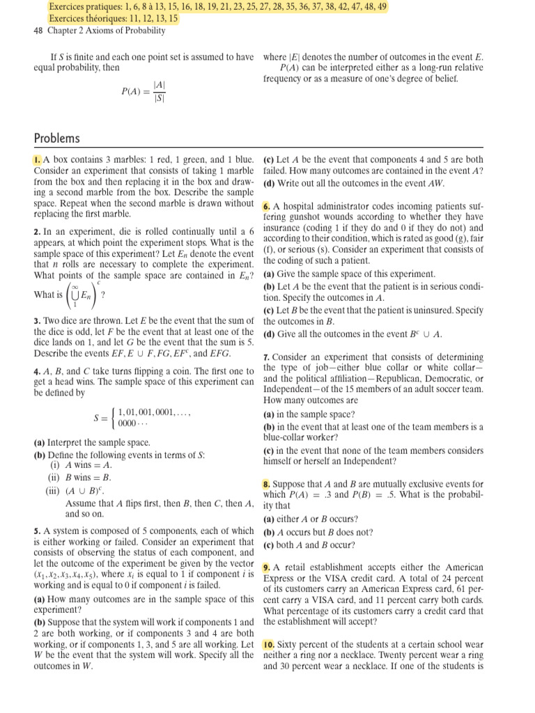 Chapitre 2 | PDF | Probability | Dice