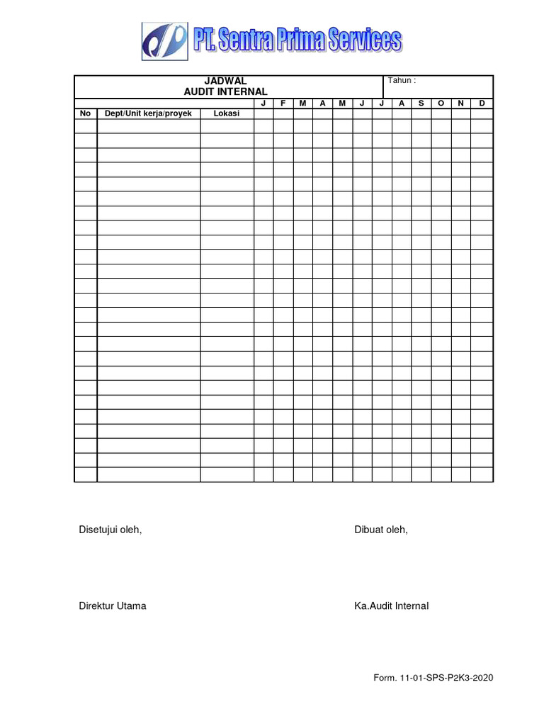 12 Form Sop-Sps-P2k3 Audit Internal | PDF