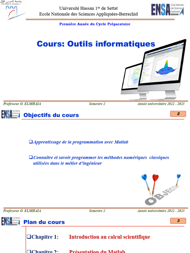 Introduction au calcul scientifique avec Matlab | PDF | MATLAB ...