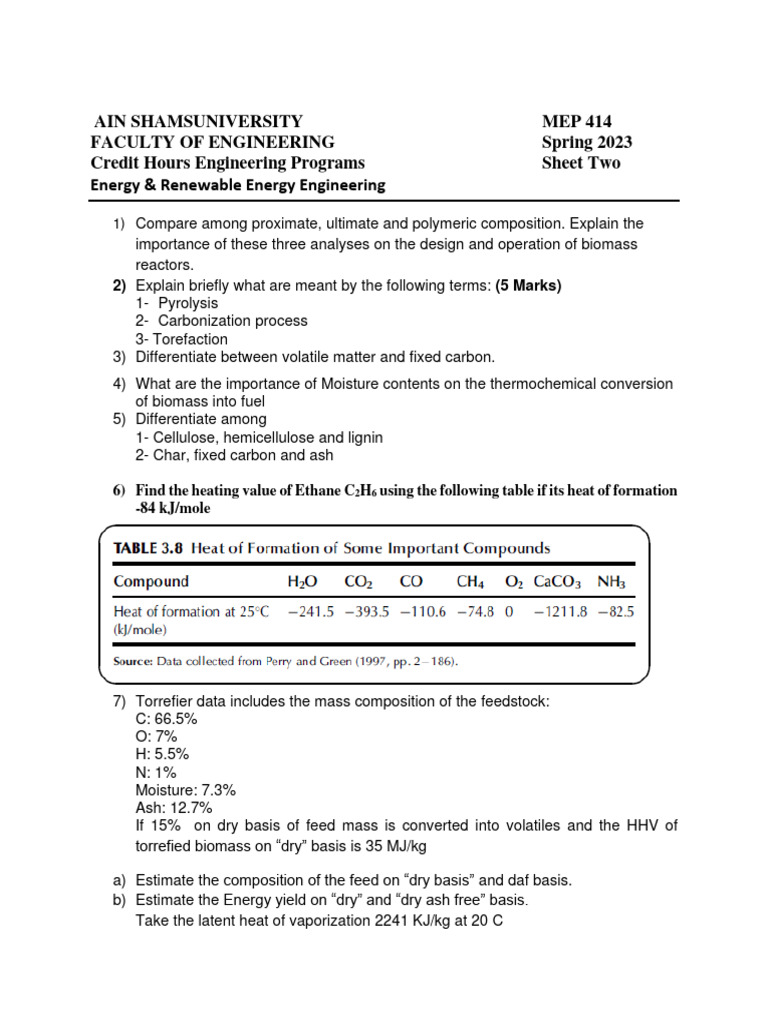 Sheet 2 MEP 414 | PDF