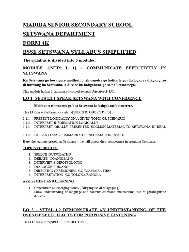 fORM 4-Module 1 Simplified 081321 | PDF | Cognition | Linguistics