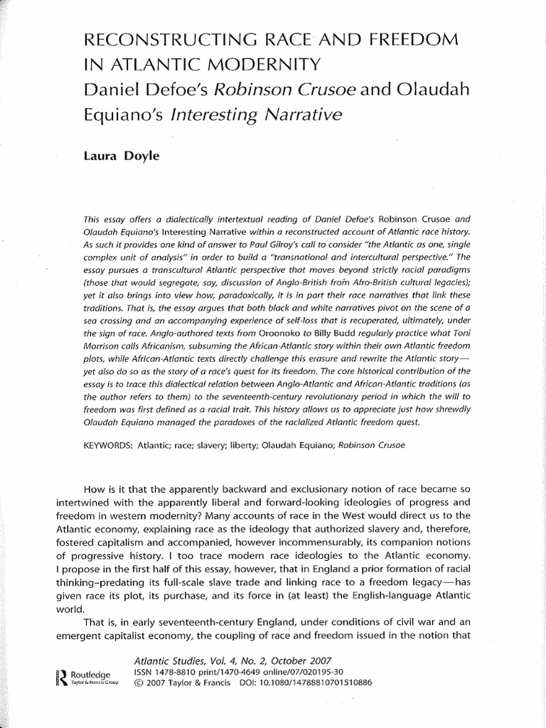 Doyle - Reconstructing Race and Freedom | PDF