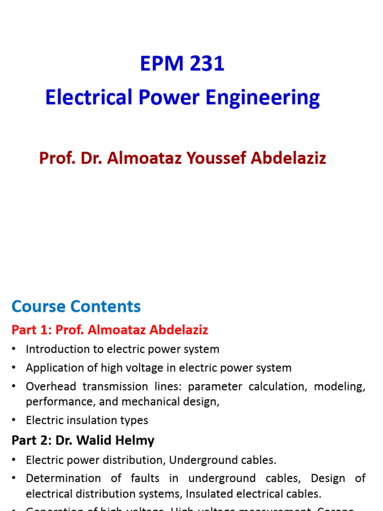 Lecture 1 - Introduction To Power Systems | PDF | Science & Mathematics | Computers