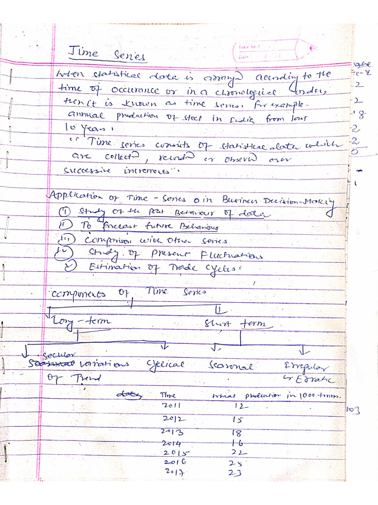 Unit - 4 (Time Series) | PDF