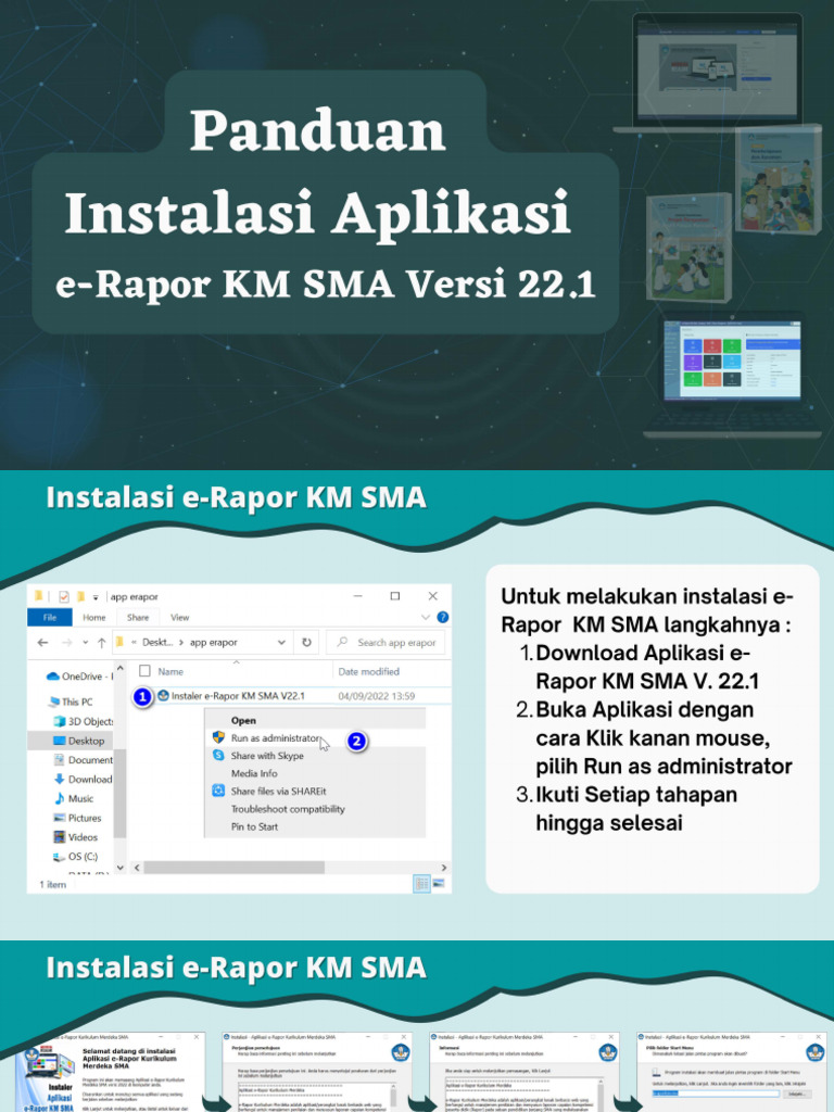 Panduan Instalasi - E-Rapor KM SMA | PDF