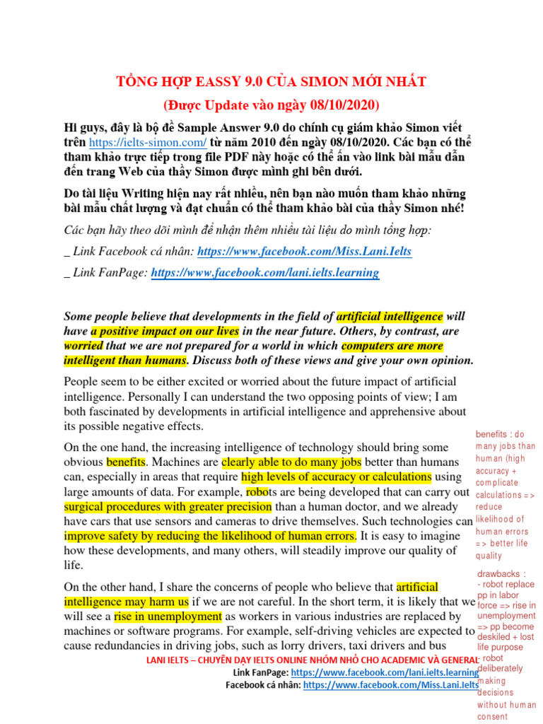 BÀI MẪU WRITING TASK 2 9.0 CỦA THẦY SIMON MỚI NHẤT | PDF | Climate Change | Salary