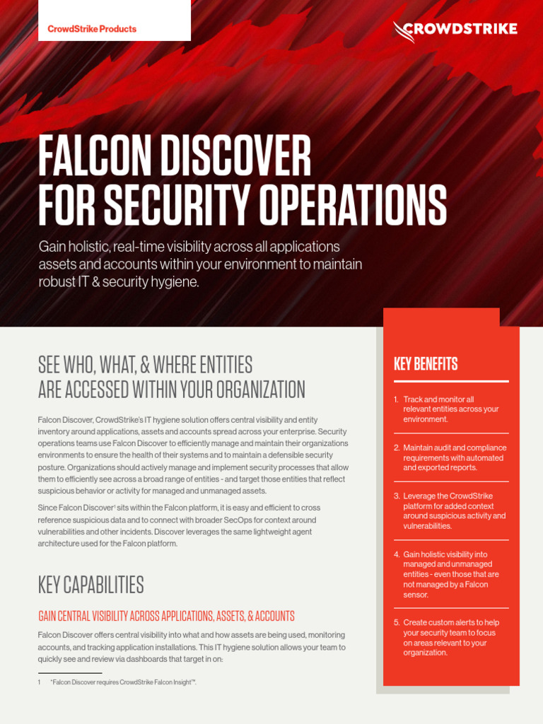 Crowdstrike Falcon Discover For Security Ops Data Sheet | PDF ...
