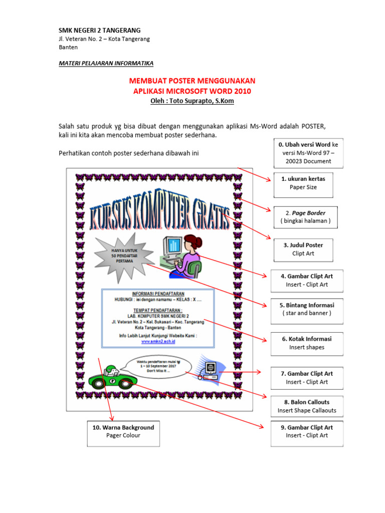 Cara Membuat Poster di Microsoft Word | PDF
