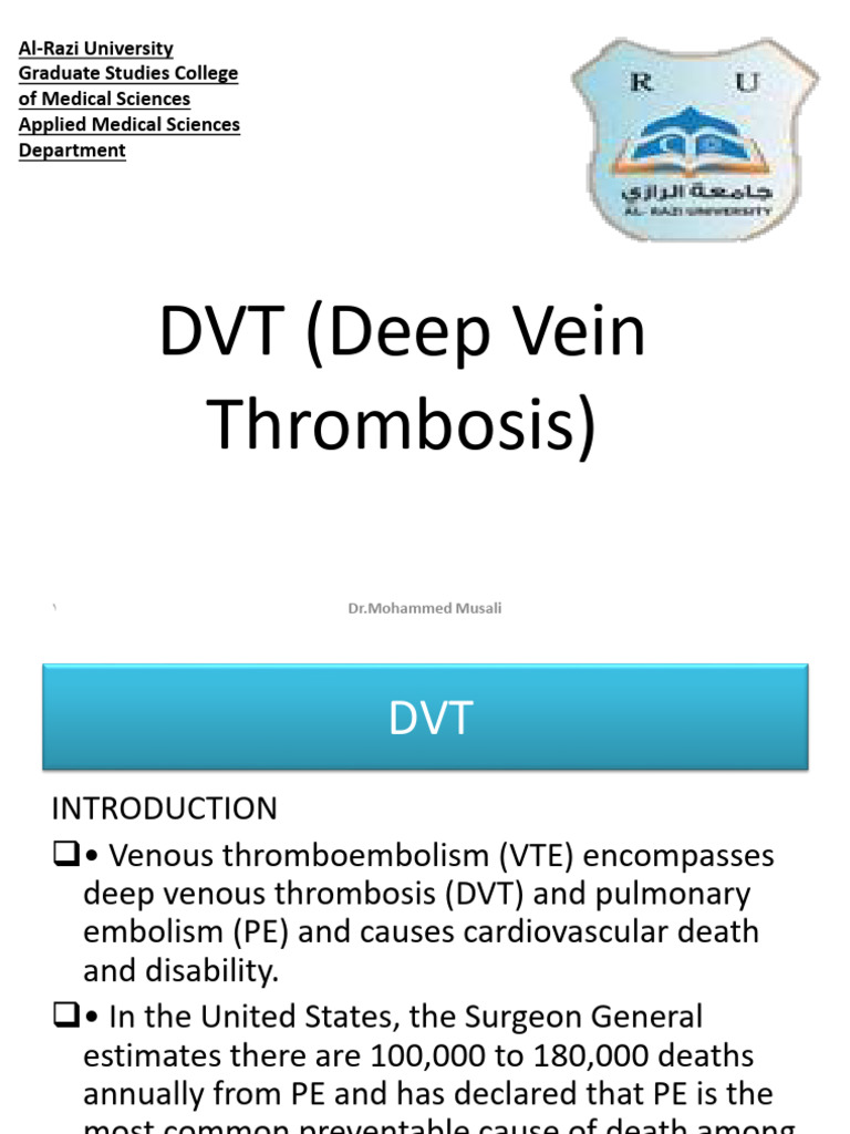 DVT | PDF | Thrombosis | Vein
