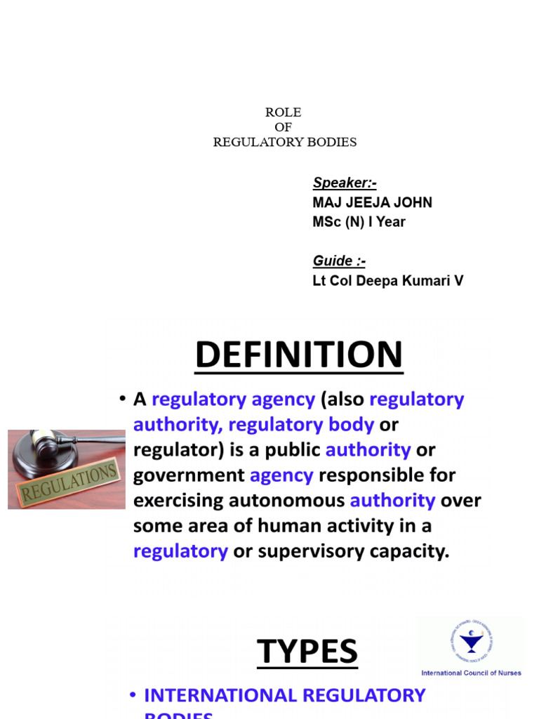 Regulatory Bodies | PDF