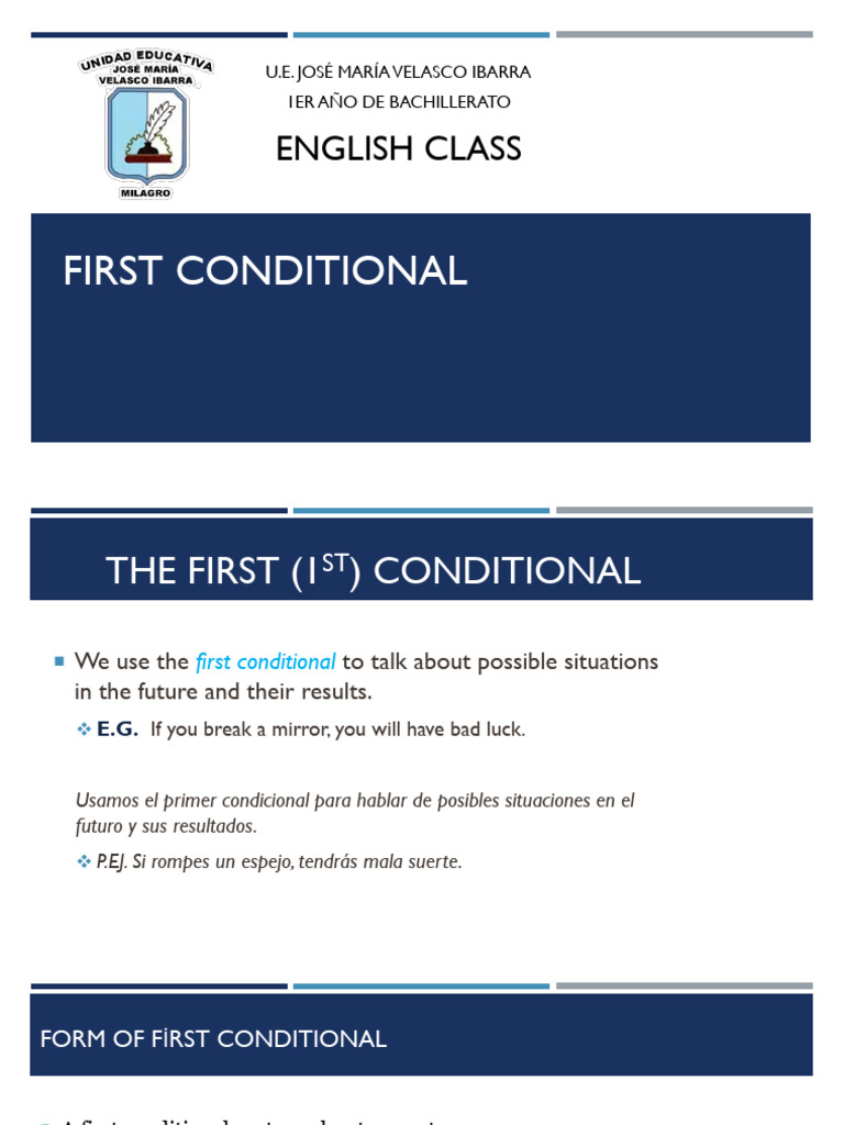 First conditional | PDF | Semantics | Semantic Units