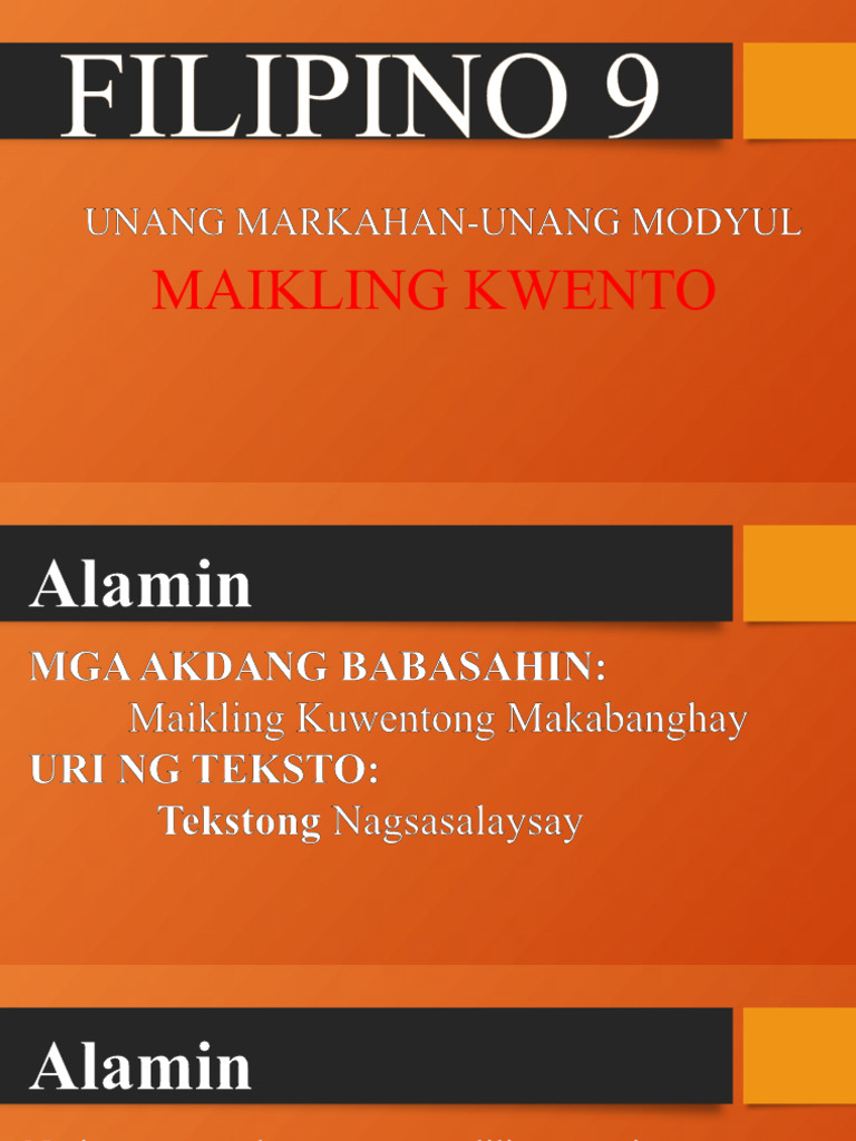 Filipino 9: Unang Markahan-Unang Modyul | PDF