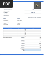 Restaurant Bill Template in Word | PDF