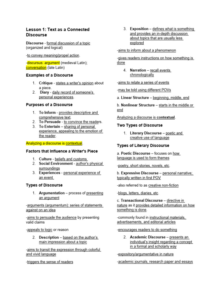 Reading and Writing Notes | PDF | Brainstorming | Narration