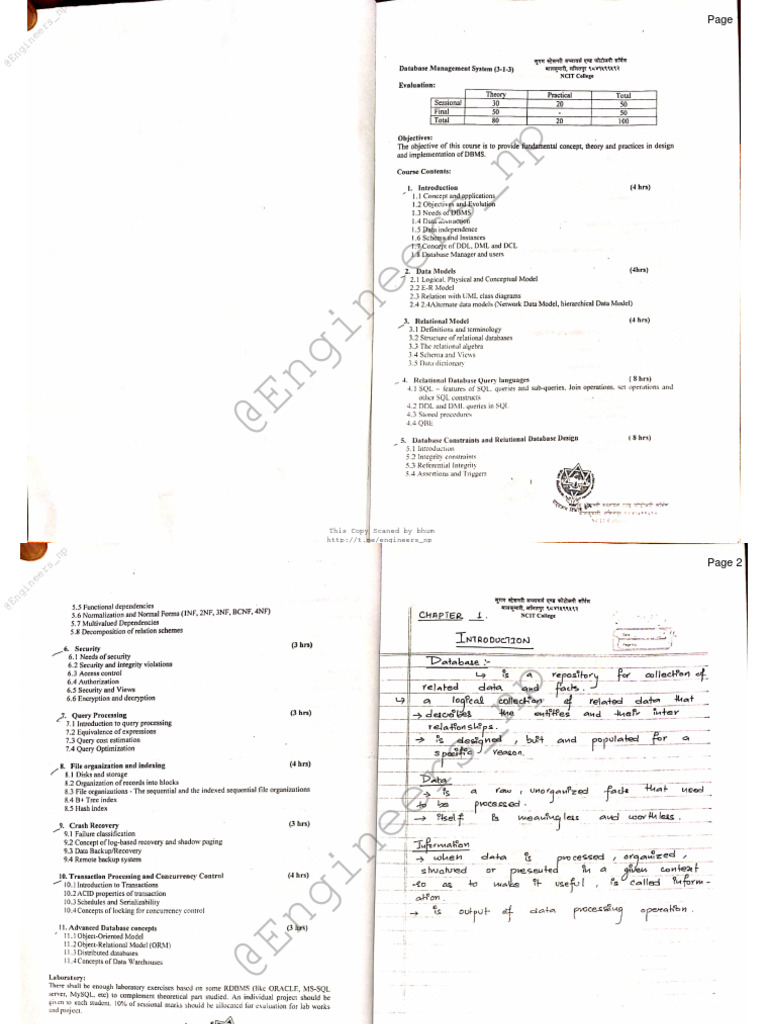 DBMS Complete Note | PDF