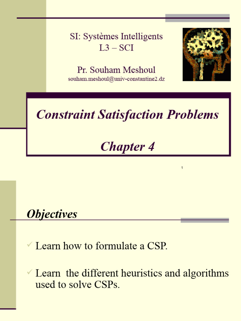 Chapter 4 - Constraint Satisfaction Problems | PDF | Mathematical Logic | Computer Programming