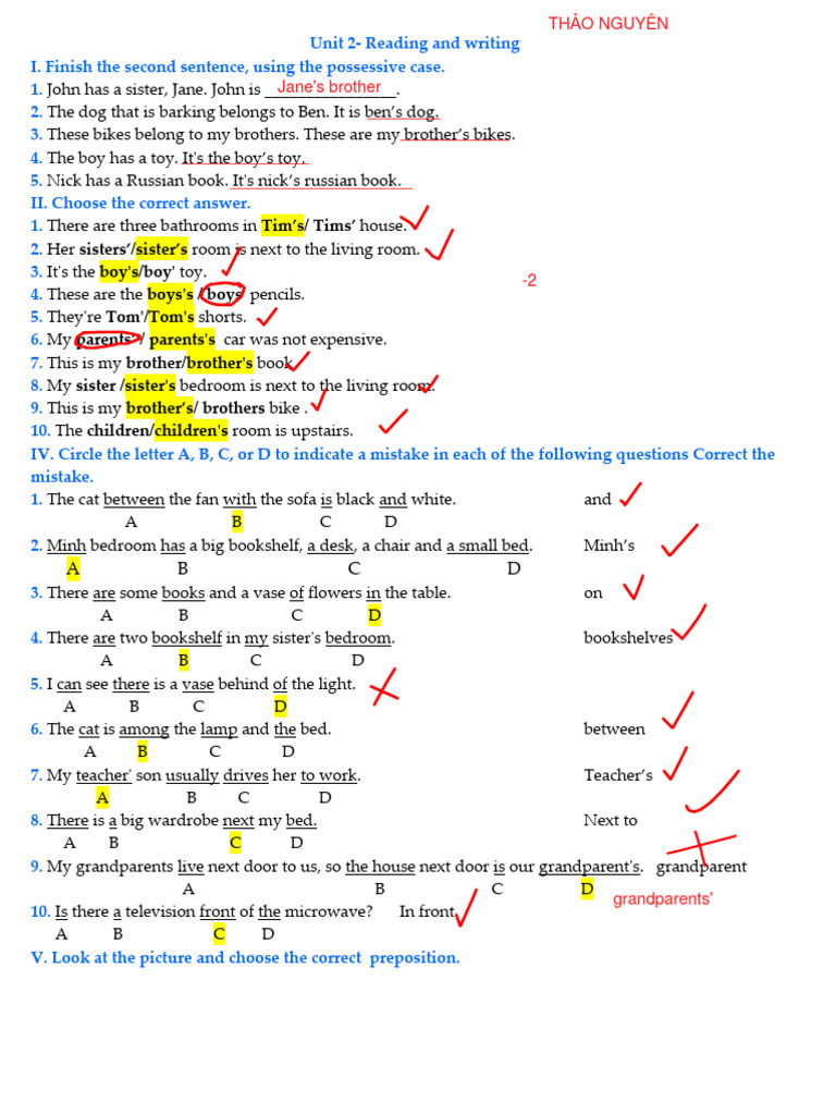 Unit 2 - Reading and Writing | PDF | Room | Bathroom