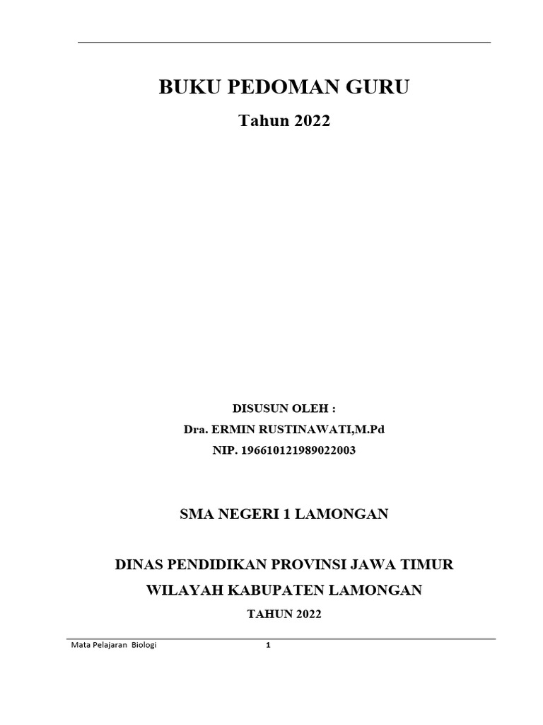 CONTOH BUKU PEDOMAN GURU-2 | PDF