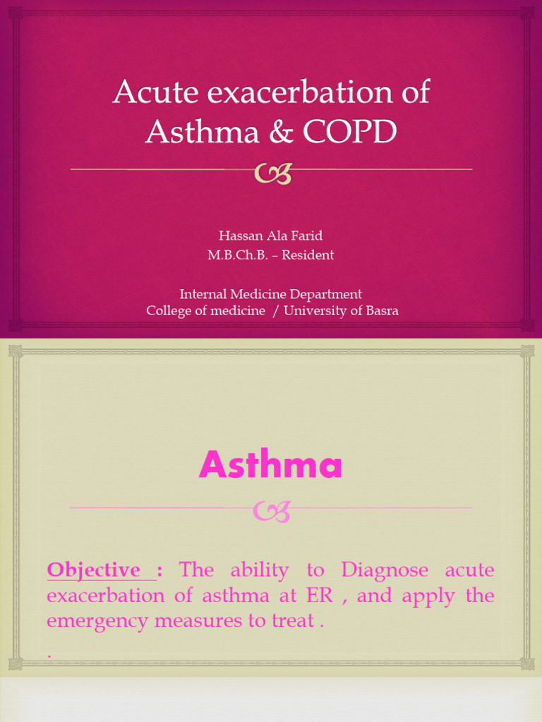 5th Lecture Asthma Copd Pdf Asthma Chronic Obstructive