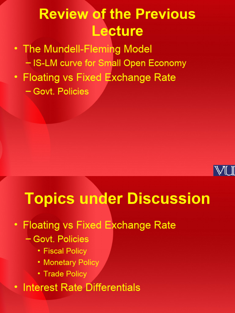 Lecture 31 | PDF | Exchange Rate | Economics