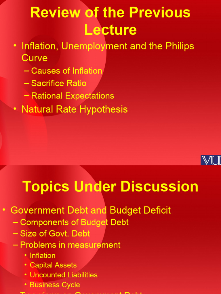 Lecture 35 | PDF | Government Budget Balance | Government Debt