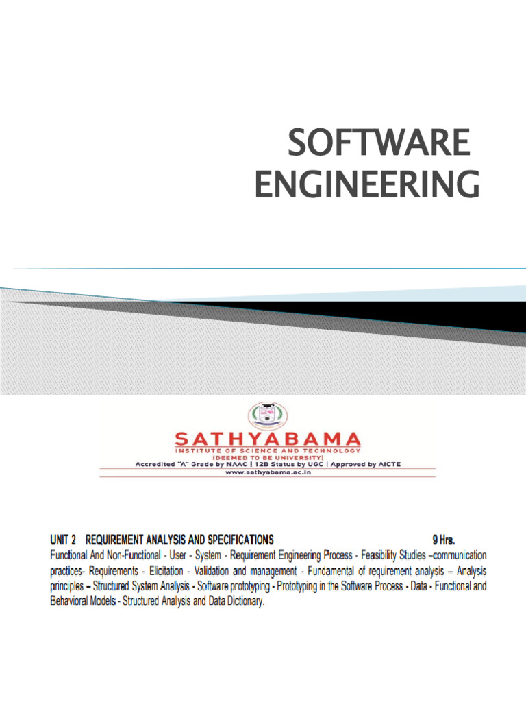 Software Engineering Unit 2 | PDF | Data Model | Conceptual Model