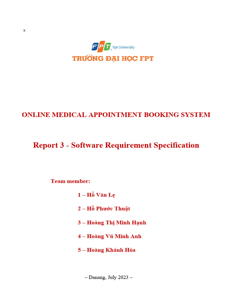 Report3_Software-Requirement-Specification | PDF | Login | Health Care