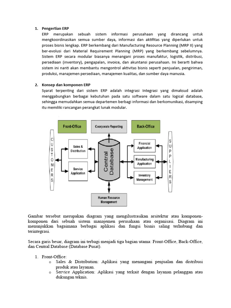 Komponen dan Manfaat Sistem ERP | PDF