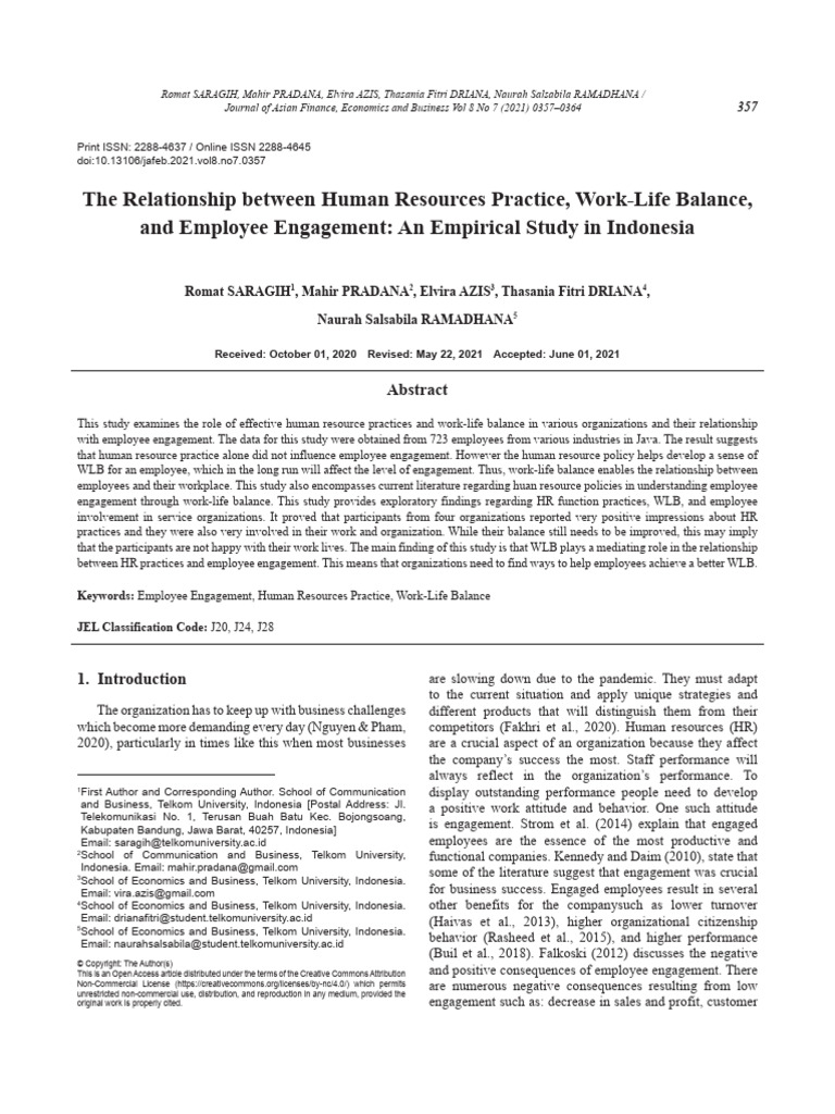 The Relationship Between Human Resources | PDF | Human Resources | Employment