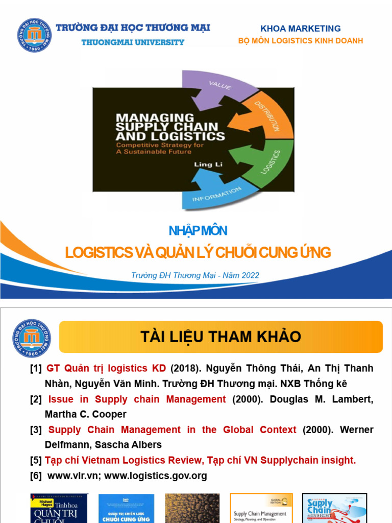 BG Nhap Mon Logistics Va Quan Ly Chuoi Cung Ung 2022 Chuong 1 8175 | PDF