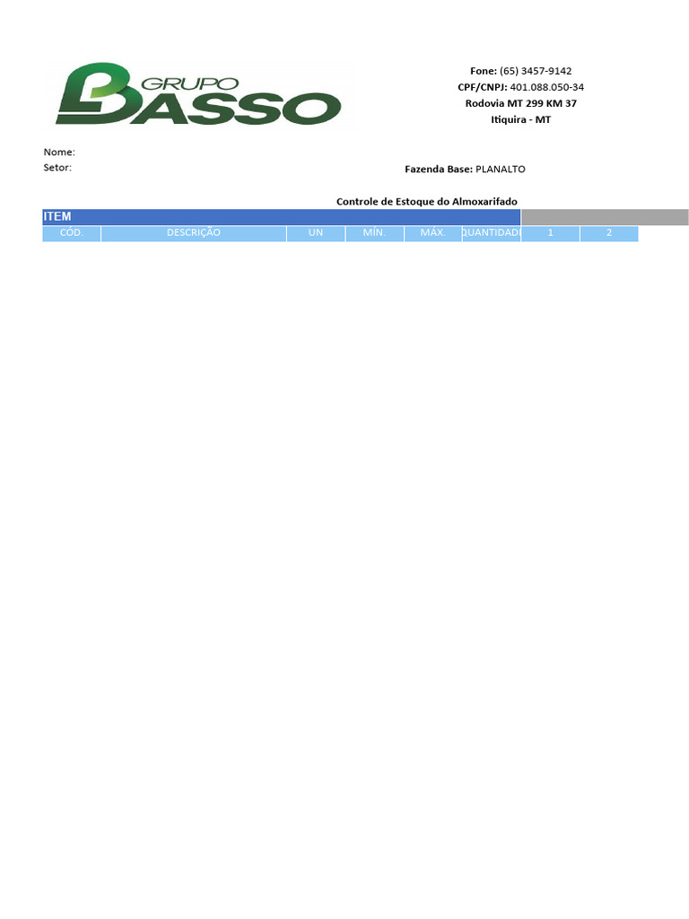 Planilha Oficina Litema | PDF