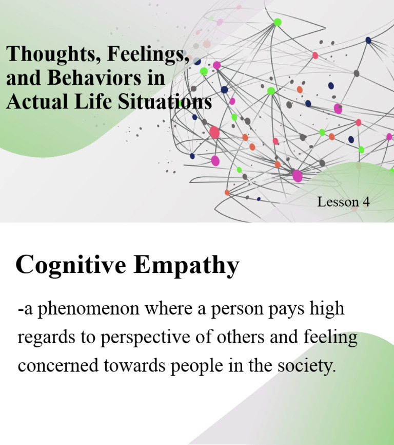 Cognitive Empathy in Real Life Situations | PDF