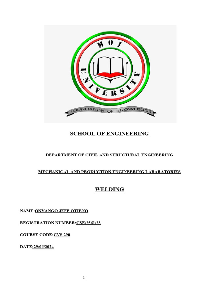 WELDING LAB REPORT | PDF | Welding | Construction