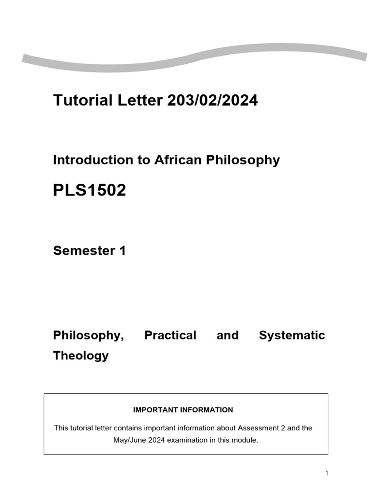 PLS1502_2024_2_B - Updated Feedback Tutorial Letter | PDF | Reason | Essays