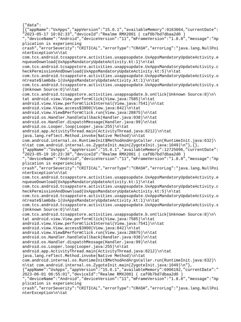 UxApps ErrorReport | PDF | Java (Programming Language) | Computer Science