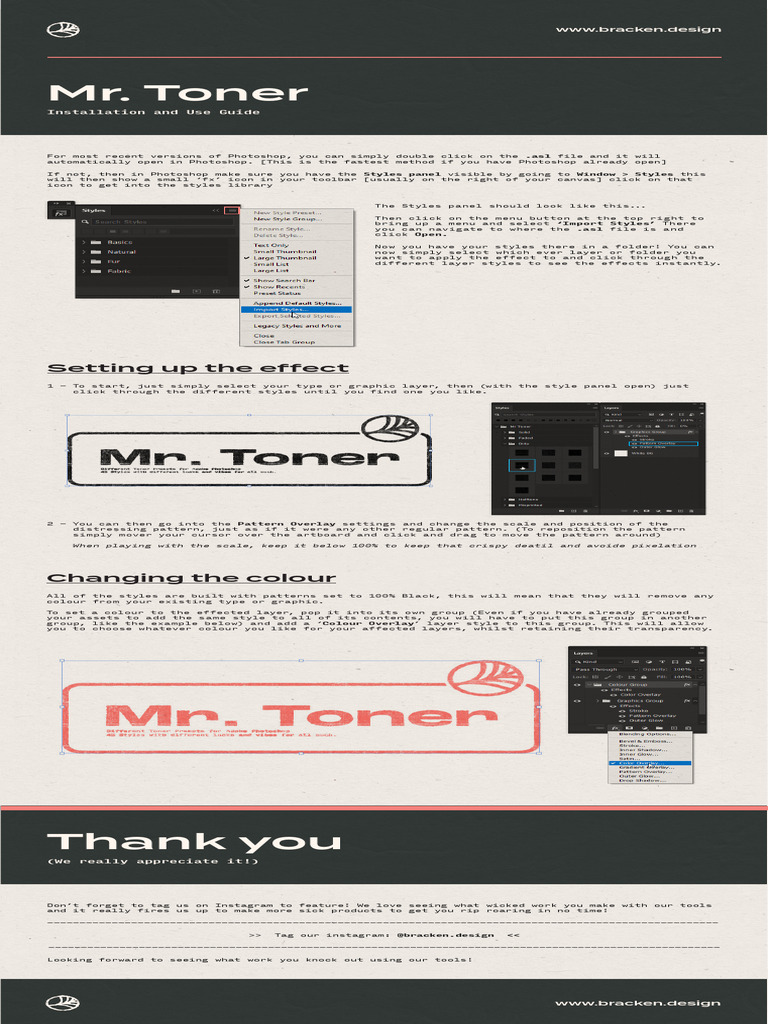 MR Toner - Installation Guide | PDF | Adobe Photoshop | Icon (Computing)