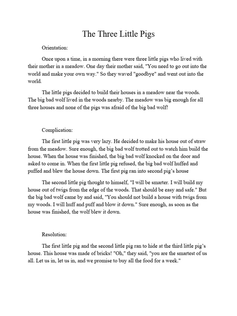 The Three Little Pigs | PDF
