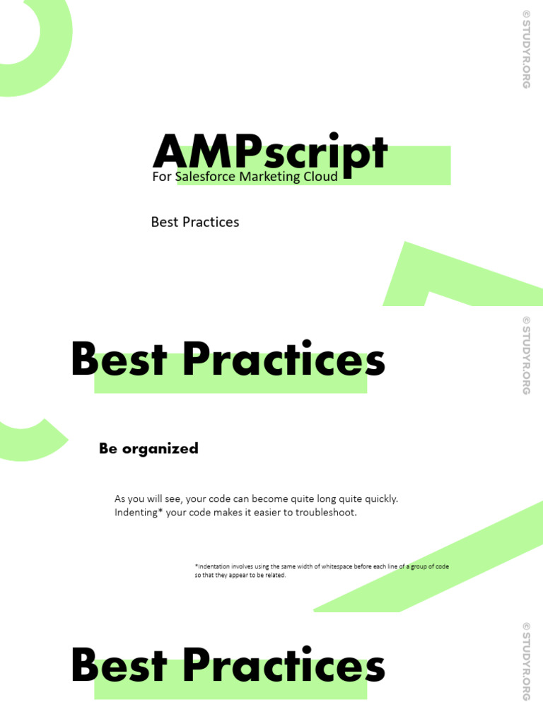 AMPscript Best Practices | PDF