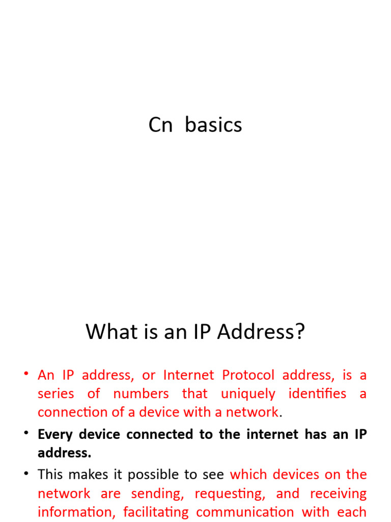 CN Basics v1 | PDF | Port (Computer Networking) | Computer Network