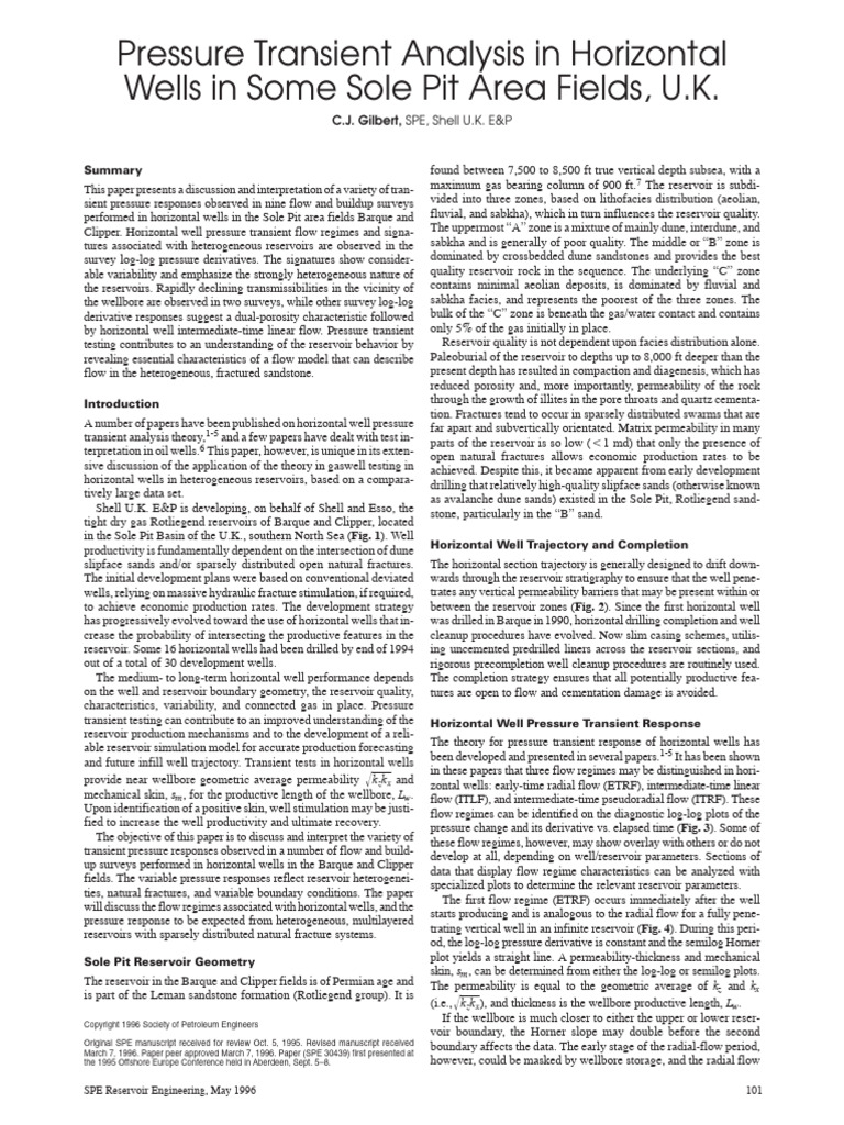 PTA Hor well | PDF | Petroleum Reservoir | Oil Well