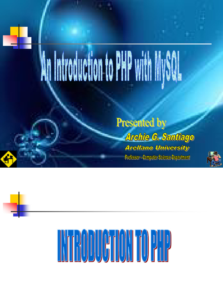 Php Presentation 1 Intro Installation Basics Pdf Php Computing 4963