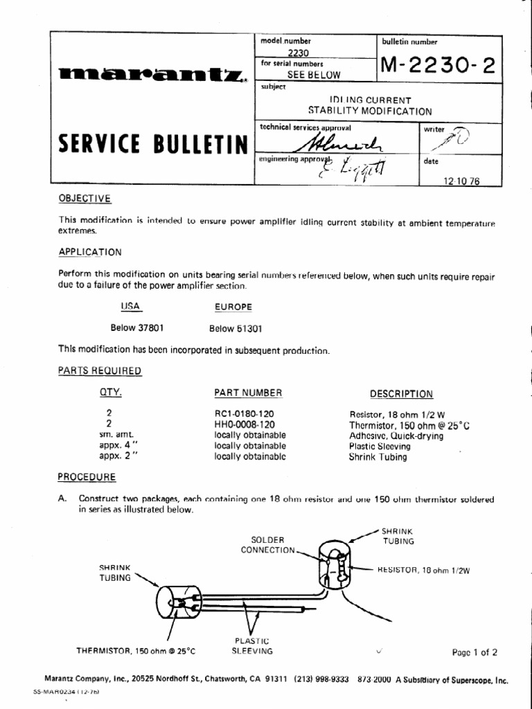 Marantz M-2230-2 | PDF