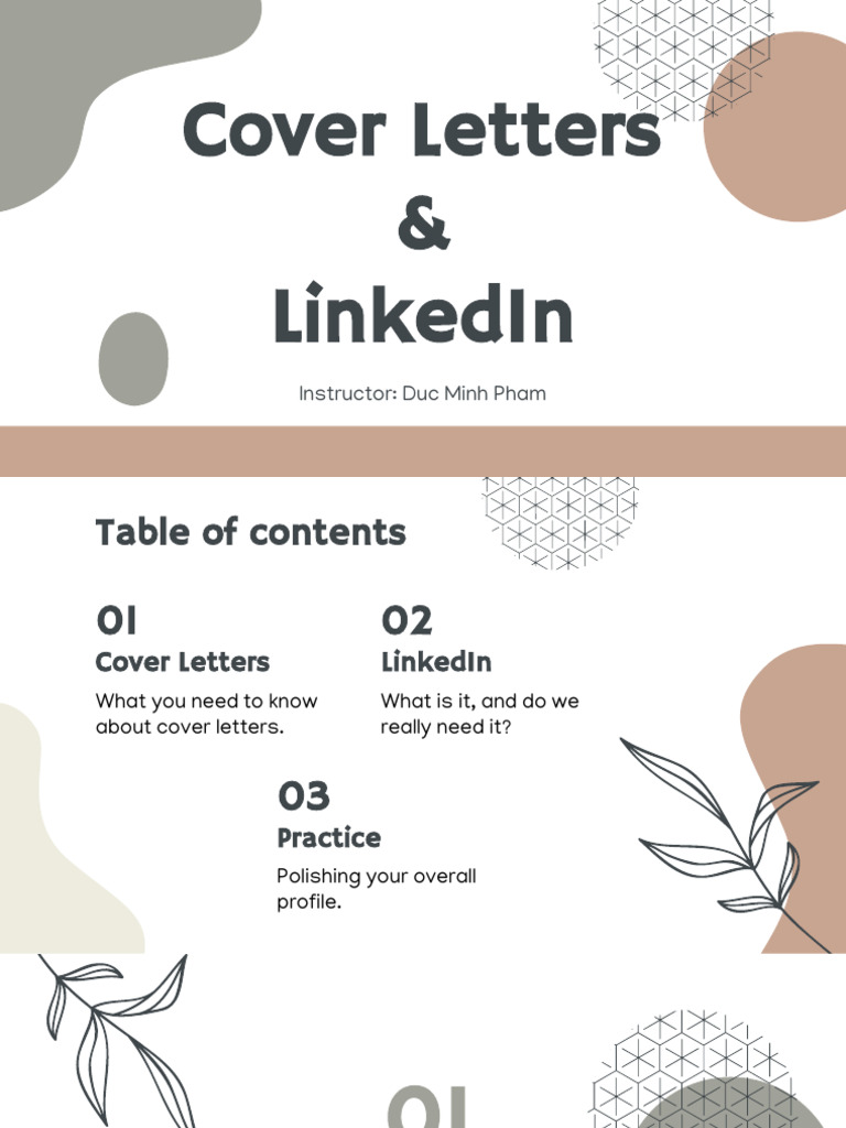 Cover Letter and LinkedIn Guide | PDF | Linked In | Recruitment