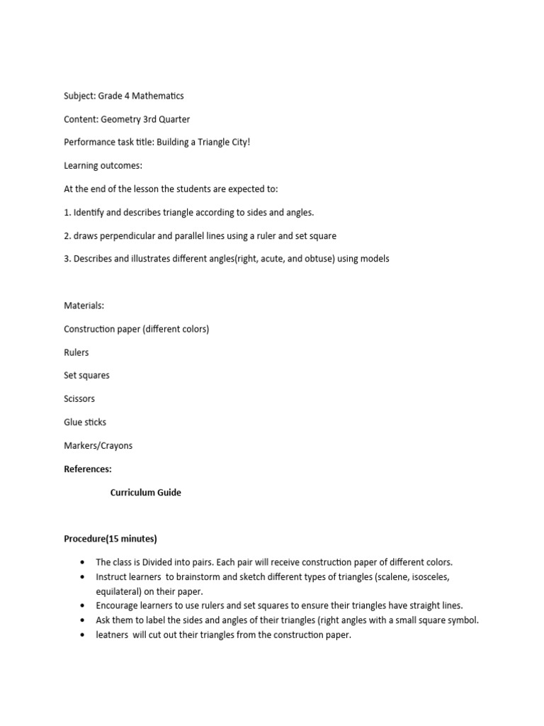 Mathematics Task Design | PDF | Triangle | Behavior Modification